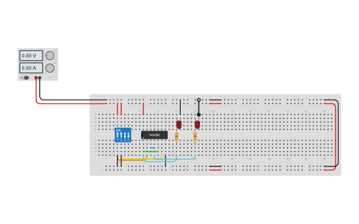 Circuit design flip flop sr - Tinkercad