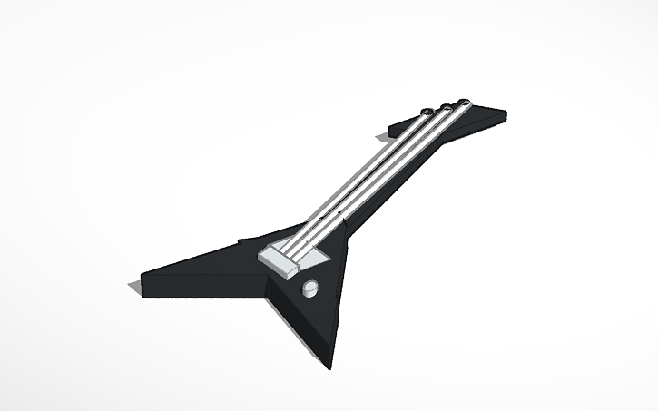 3D design Heavy metal guitar - Tinkercad