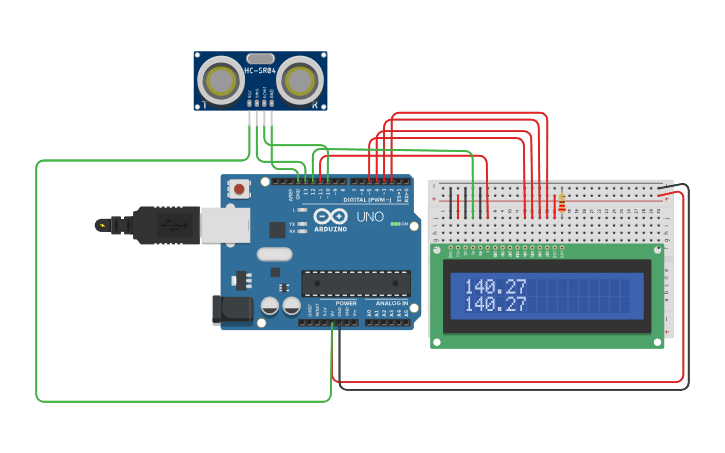 Circuit design lcd display - Tinkercad