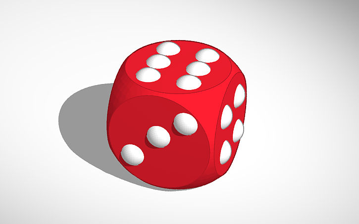 3D design dado - Tinkercad