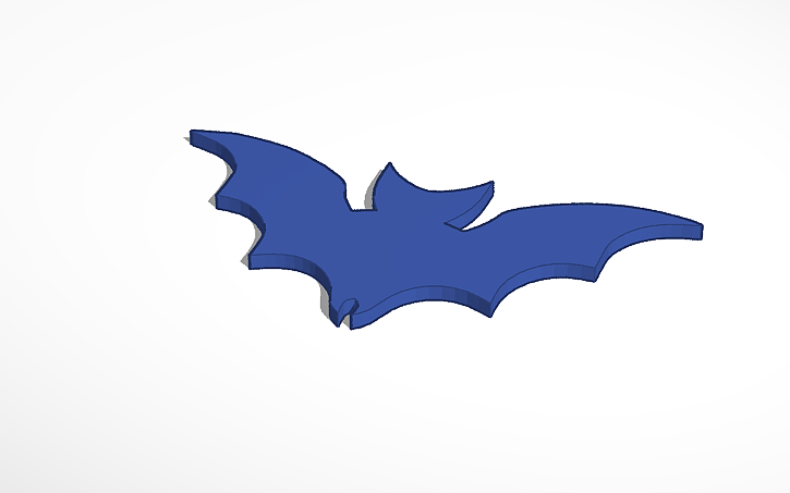 3D design Bat Shape - Tinkercad