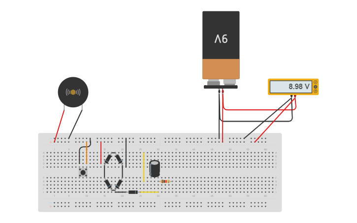 Circuit design piezo - Tinkercad