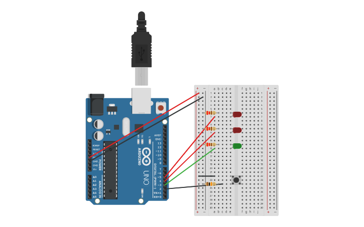 Circuit Design Arduino Projekt 2 Spaceship Interface Tinkercad
