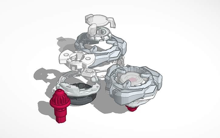 3D design (Prototype)Beyblade X WiessTiger/3-60/U - Tinkercad