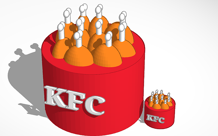 3D design BASKET KFC and little brother - Tinkercad