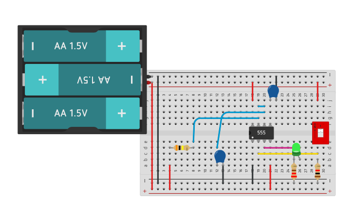 Circuit design monostable multivibrator - Tinkercad