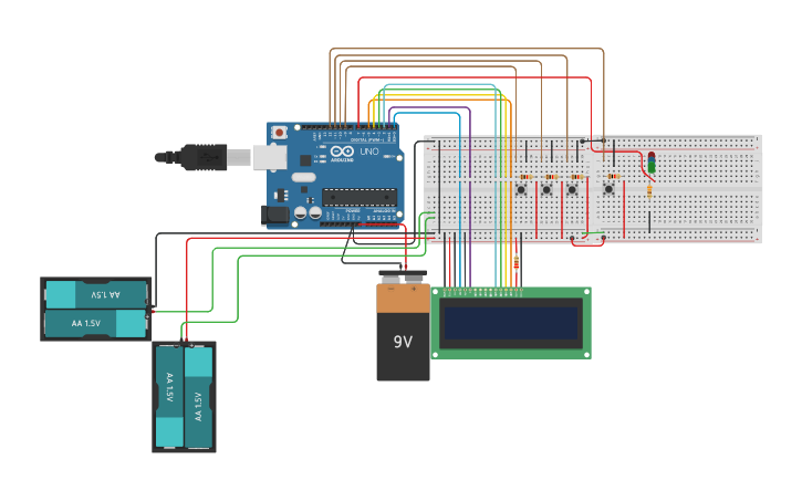 Circuit design Reloj Alarma para sordos - Tinkercad