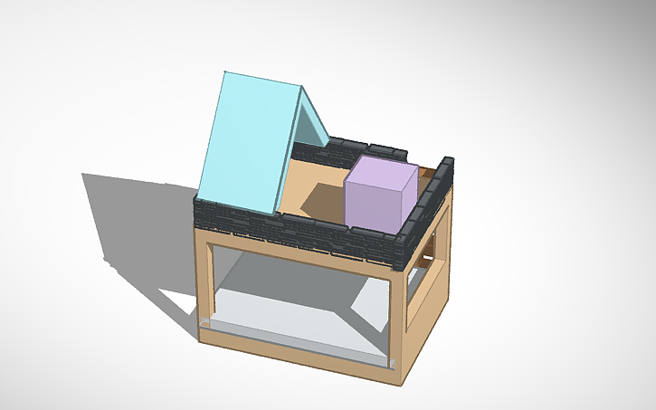 3D design Bed with play zone and desk | Tinkercad
