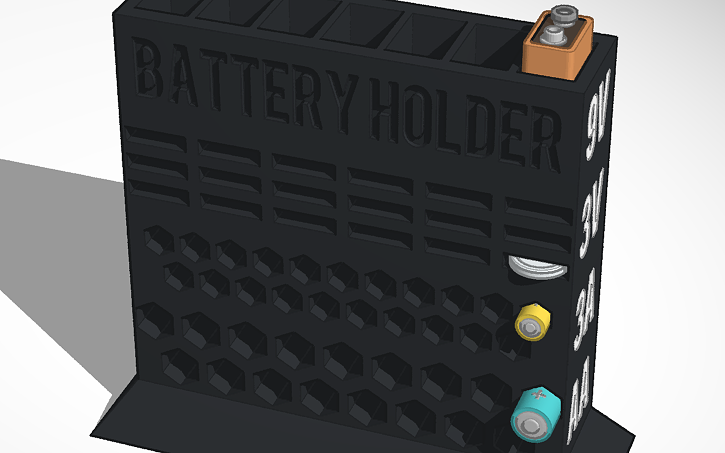 3D design Battery Holder - Tinkercad
