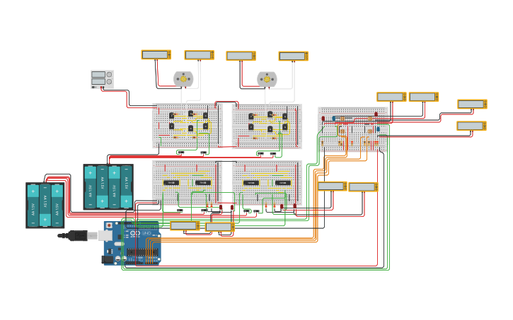 Circuit design Solar Tracker - Tinkercad