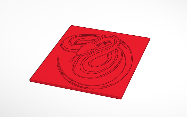 3D design Snake Image - Tinkercad