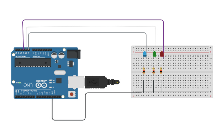 Circuit design LED NEW - Tinkercad