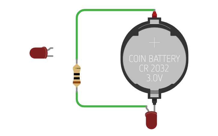 Circuit design Acendendo LED | Tinkercad