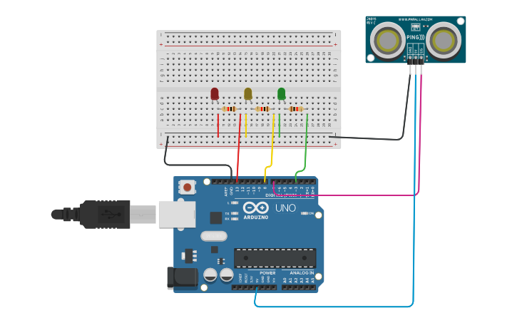 Circuit design TRAFFIC LIGHT 2 | Tinkercad