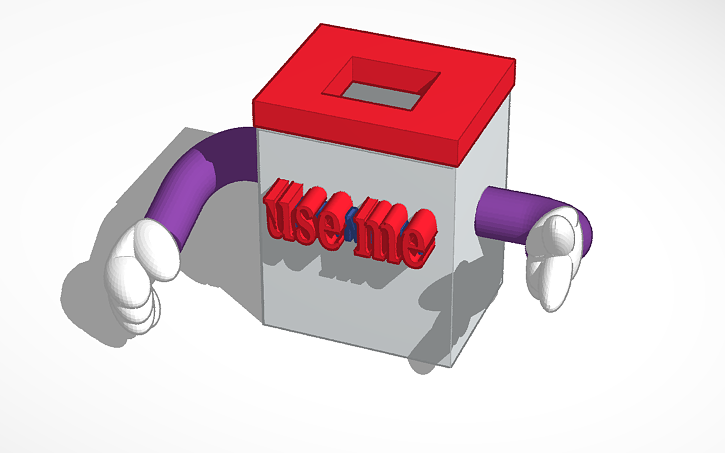 3D design dustbin - Tinkercad