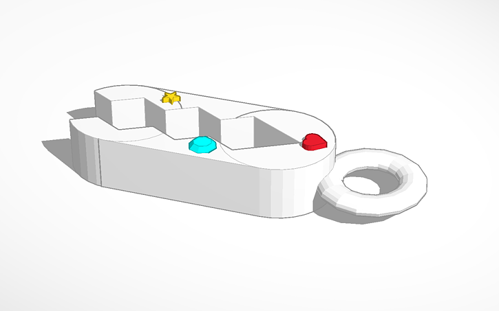 3D design White Keyring | Tinkercad