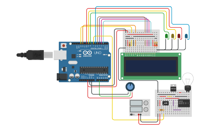 Circuit design Copy of LCD + sensor de umidade solo e Rega Automatica ...