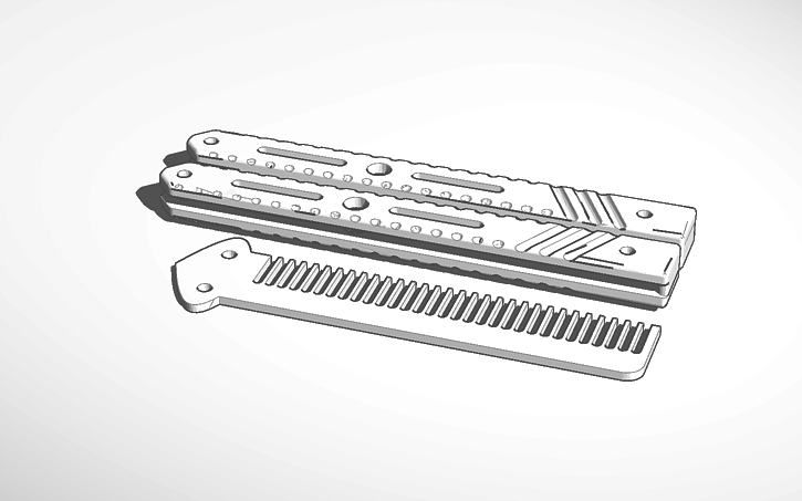 3D design Comb - Tinkercad