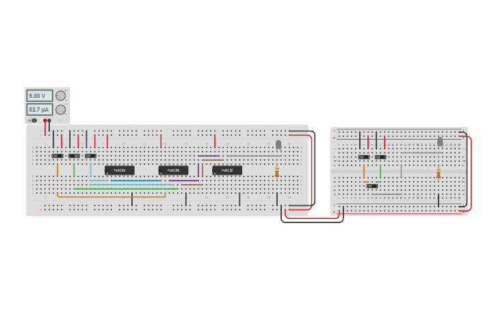 Circuit design Multiplexer 2 x 1 - Tinkercad