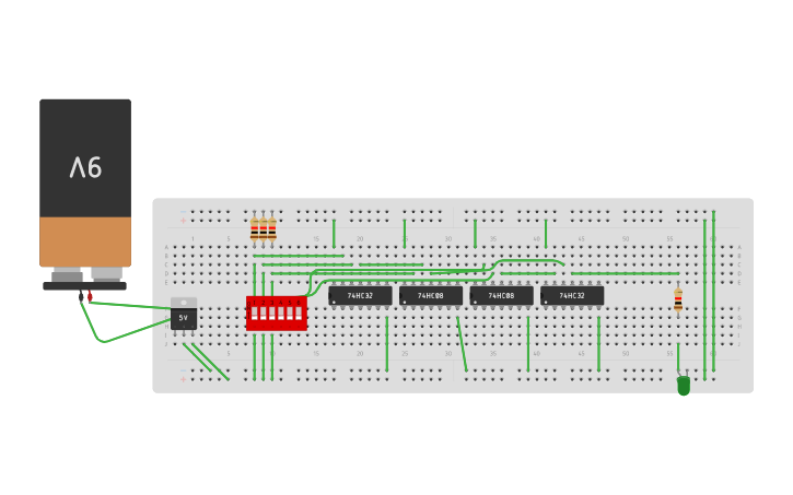 Circuit design Voting System - Tinkercad