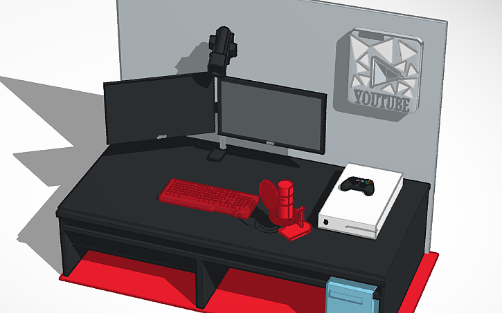 3d Design Gaming Setup Levi Tinkercad