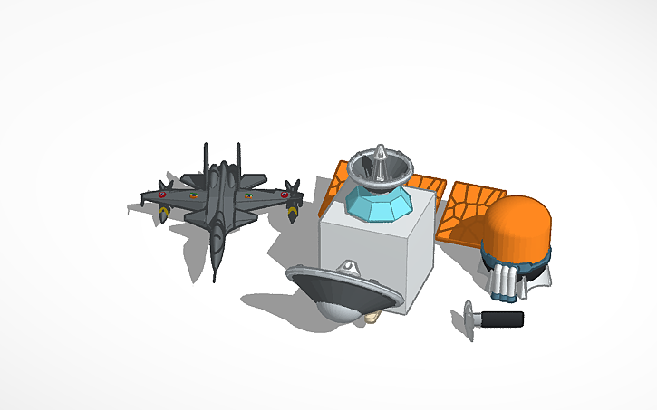 3D design spaceship class : 106 | Tinkercad