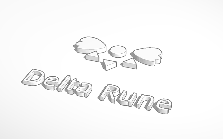3D design (언더테일)델타룬(Undertale) Delta Rune - Tinkercad
