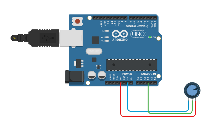 Circuit Design Aufgabe 1 Arduino Analog Digital Tinkercad