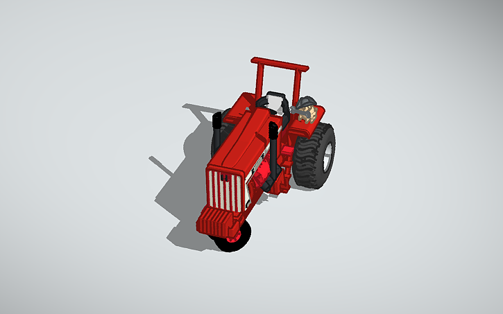 3D design 806 Pulling tractor (updated) - Tinkercad
