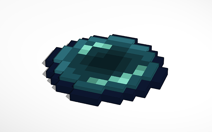 3D design Minecraft enderpearl - Tinkercad