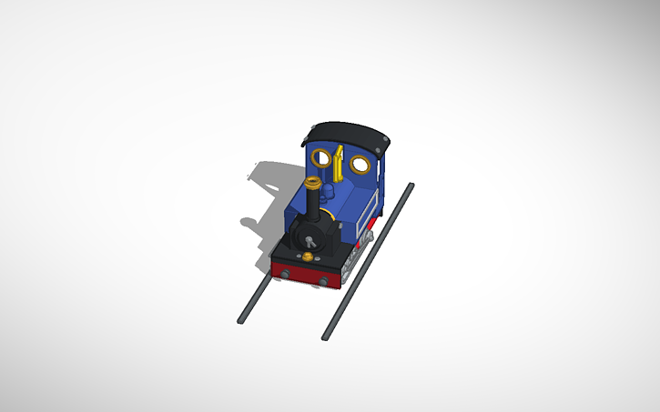 3D design miniature railway steam engine. - Tinkercad