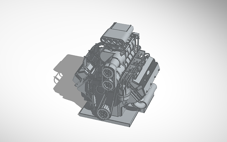 3D design V8 Engine - Tinkercad