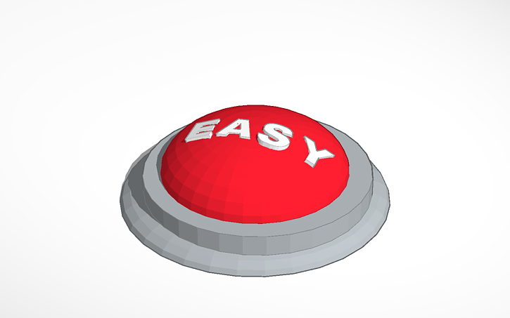 3D design Easy button - Tinkercad