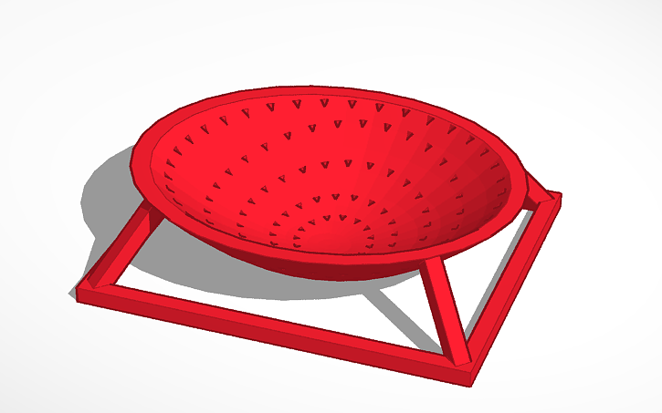 3D design Cat food bowl - Tinkercad