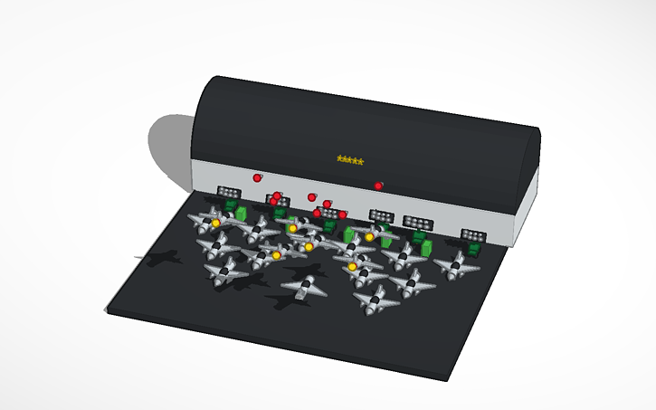 3D design military jet war - Tinkercad