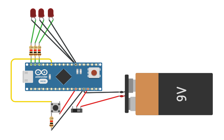 Circuit Design Arduino Nano Svjetlo Za Biciklu Tinkercad