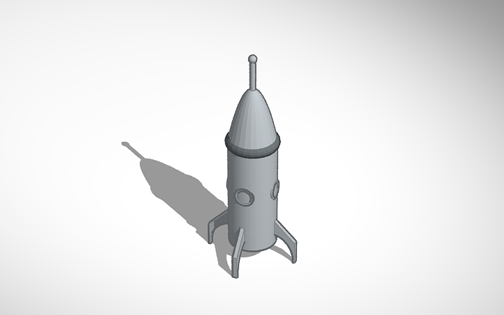 3D design SPACE ROCKET - Tinkercad