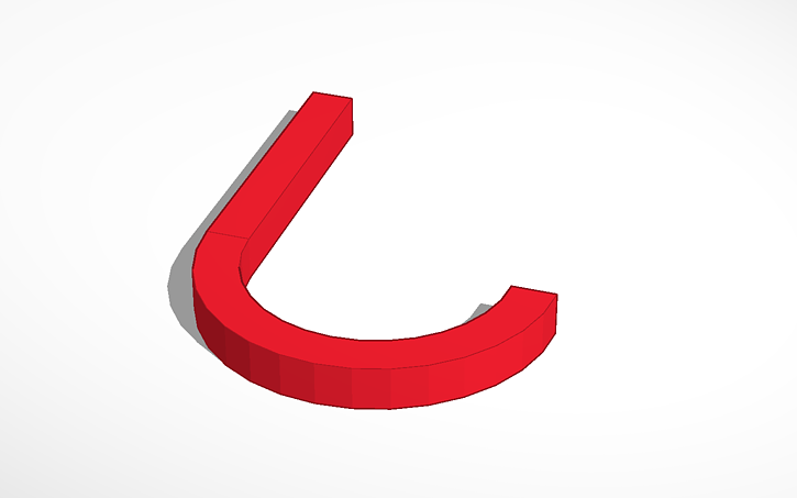 3D design J hook - Tinkercad