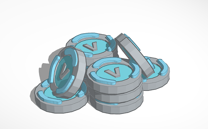 3D design Vbucks | Tinkercad