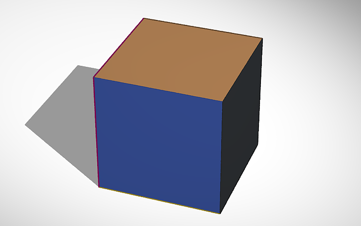 3D design multi-colored cube - Tinkercad