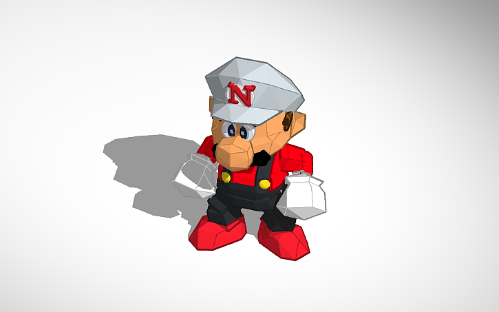 3D design NatBear413 (Me) as a 64 Mario - Tinkercad
