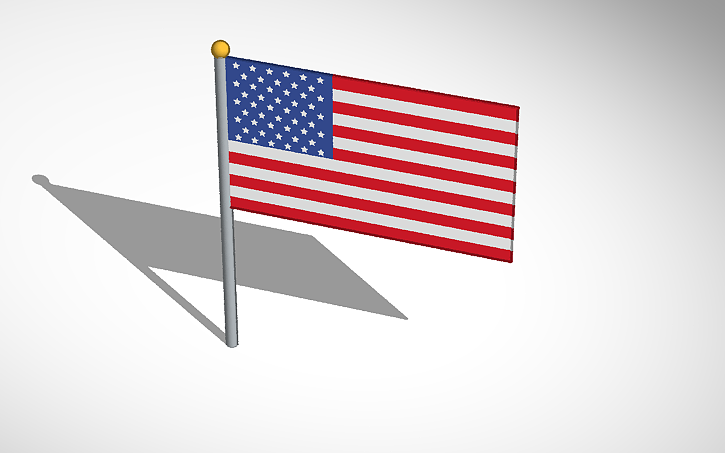 3D design American Flag | Tinkercad
