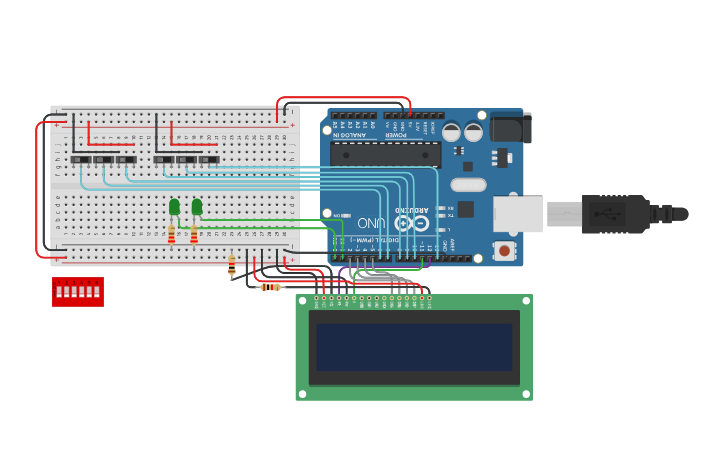 Circuit Design Water Level Monitoring Tinkercad