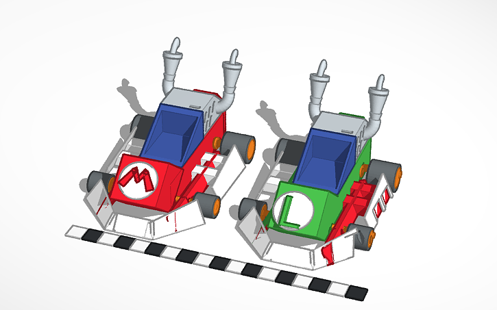3D design Mario kart - Tinkercad