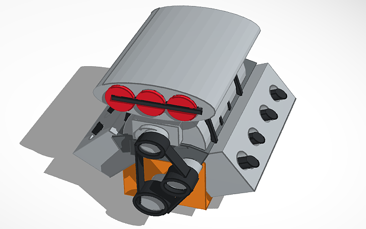 3D design Muscle car engine | Tinkercad