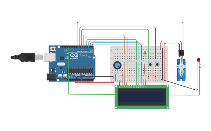 Circuit design Two Button Open | Tinkercad
