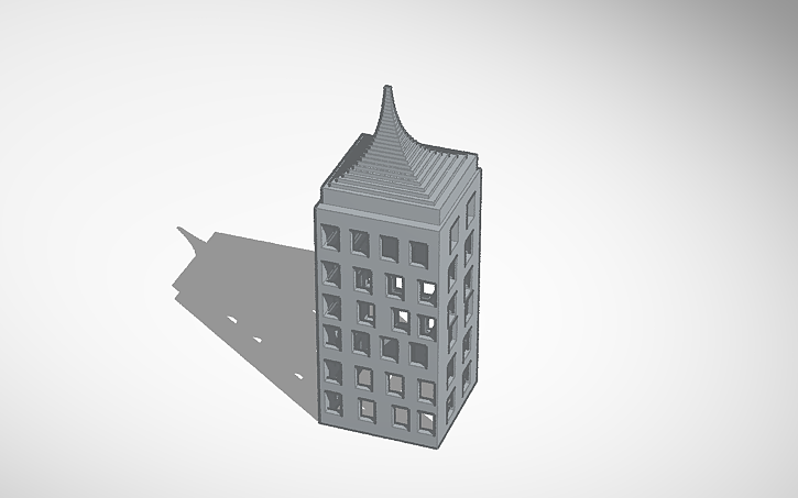 3D design tower template - Tinkercad