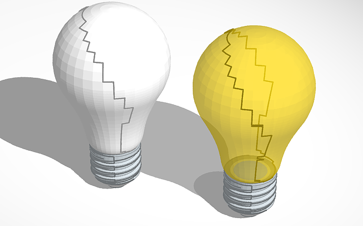 3D design Light Bulb A Series - Tinkercad