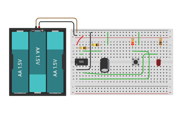 Circuit design DELAY ON - Tinkercad