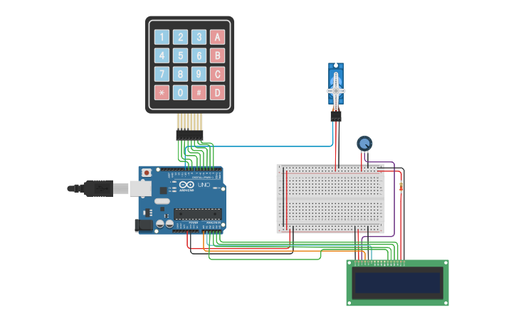 Circuit Design Control De Acceso Universal Con Password Tinkercad